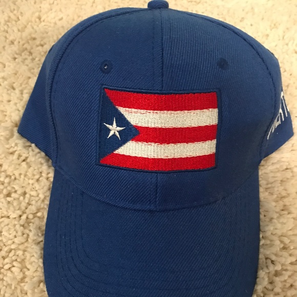 Puerto Rico | Accessories | Puerto Rico Hat Royal Blue Embroidered ...